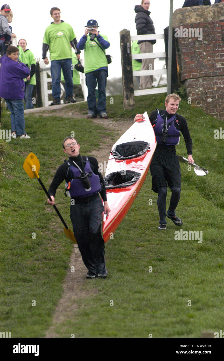Canoe race from devizes to Westminster Bridge over Easter Holidayon the ...