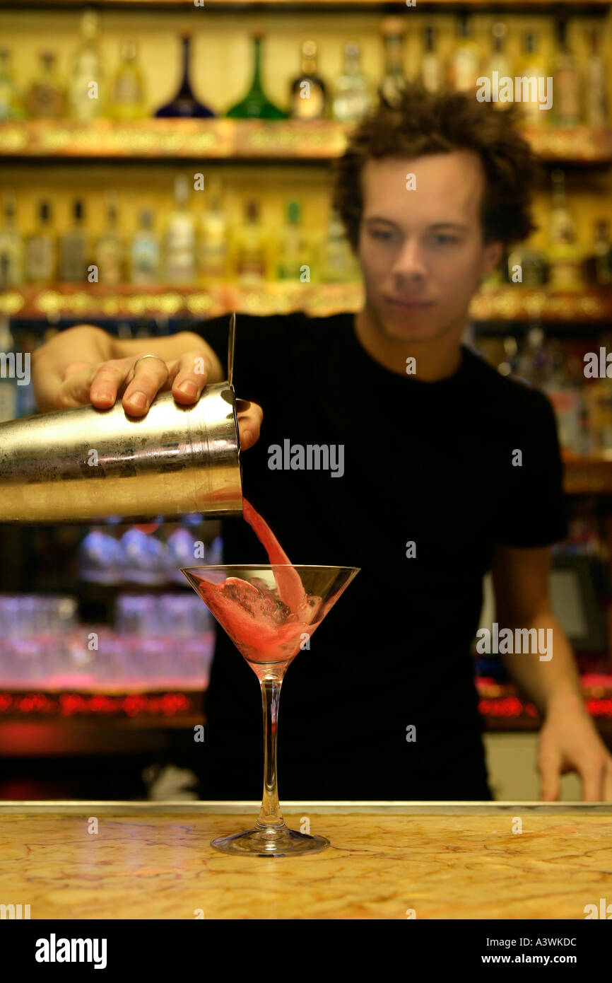 Barman work shaking cocktail in hi-res stock photography and images - Alamy