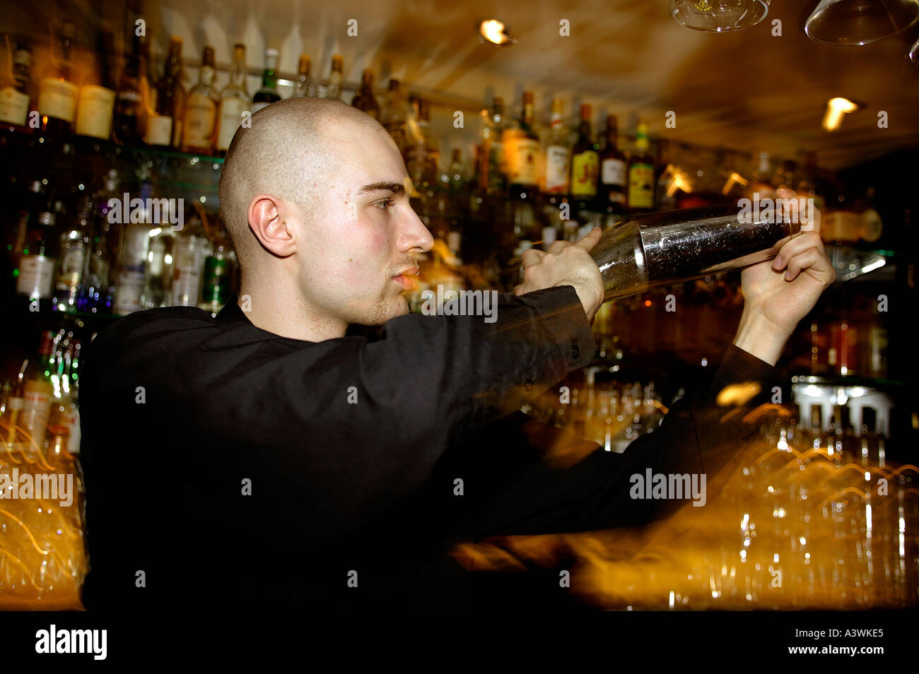 Male barman bar tender hi-res stock photography and images - Alamy