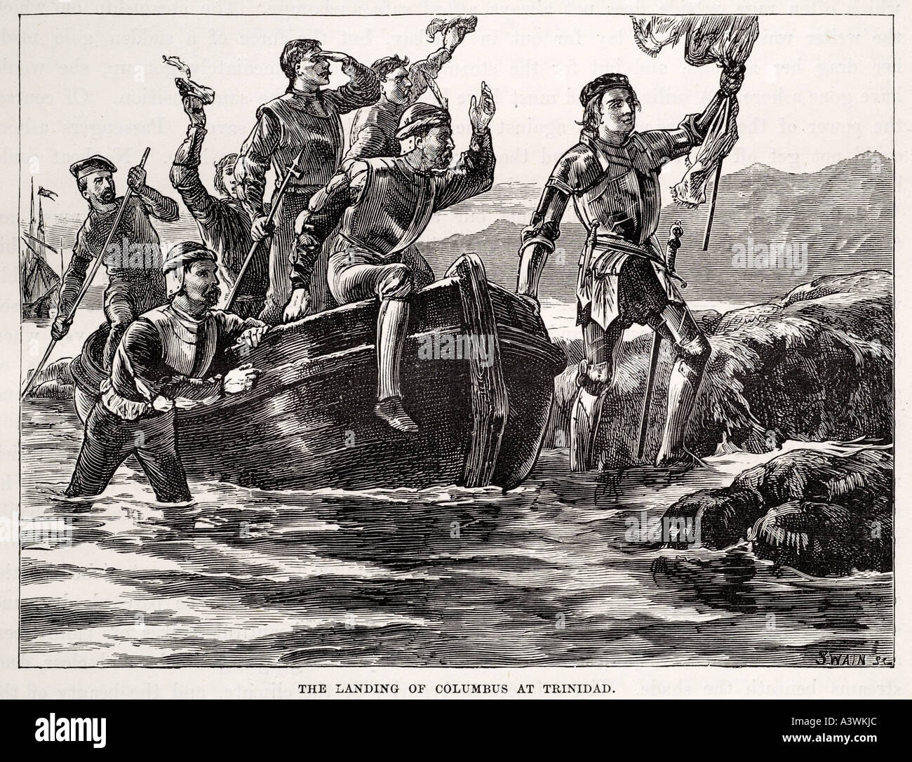 Christopher columbus trinidad discover explore explorer land claim find ...