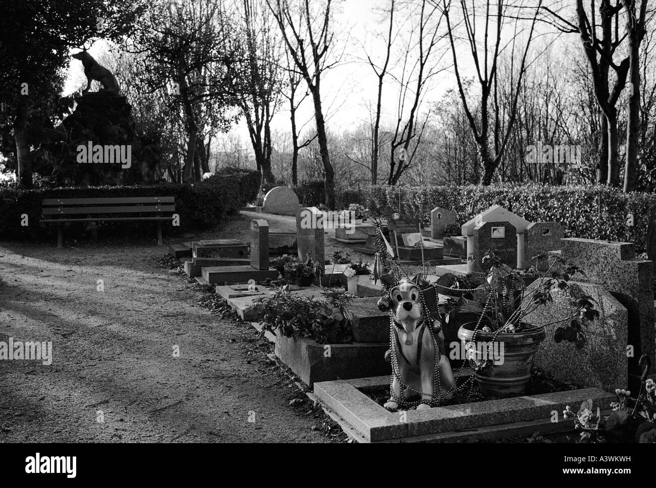 Pet animal cemetery in Asnières-sur-Seine near Paris Stock Photo - Alamy