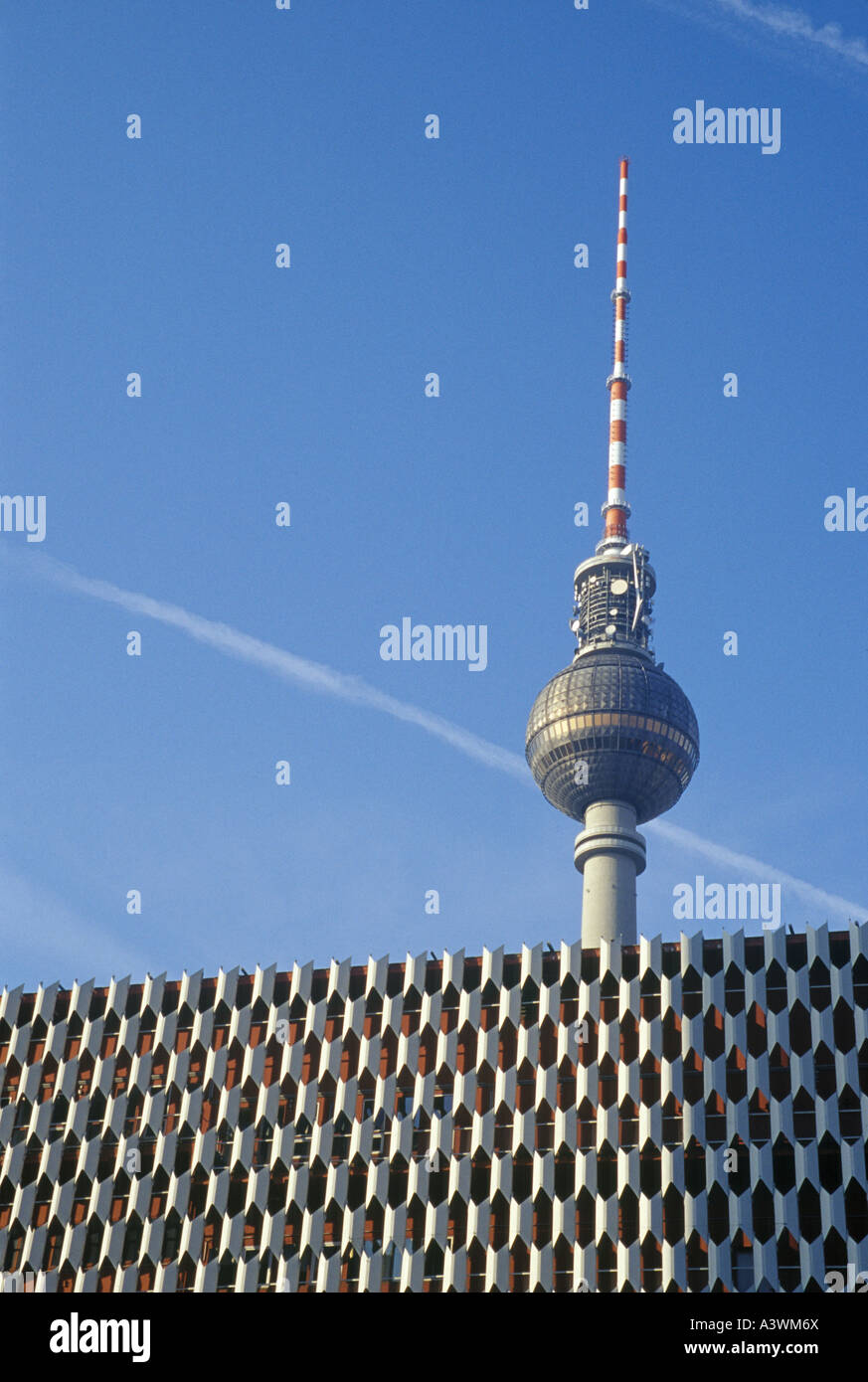 scene in alexanderplatz in east berlin in the former east german ...