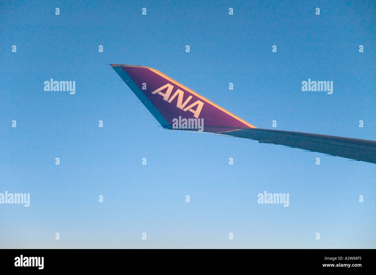 141004 The wing of an ANA All Nippon Airways jet in motion Photo ...