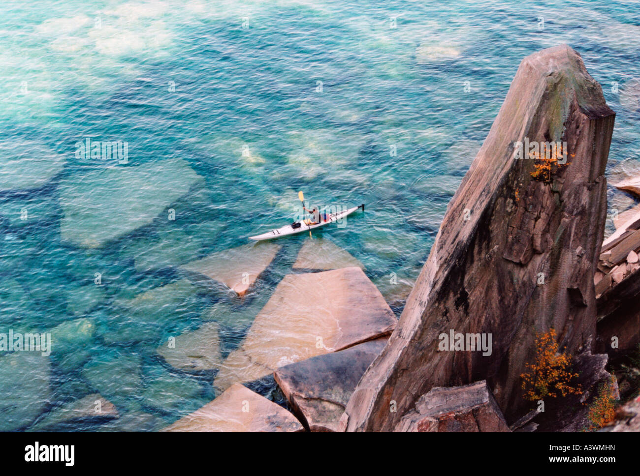 Pictured Rocks National Lakeshore Kayak High Resolution Stock ...