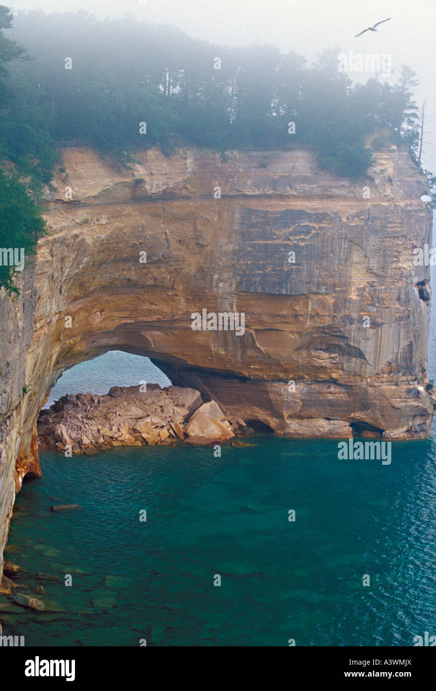 The Grand Portal rock formation of Pictured Rocks National Lakeshore ...