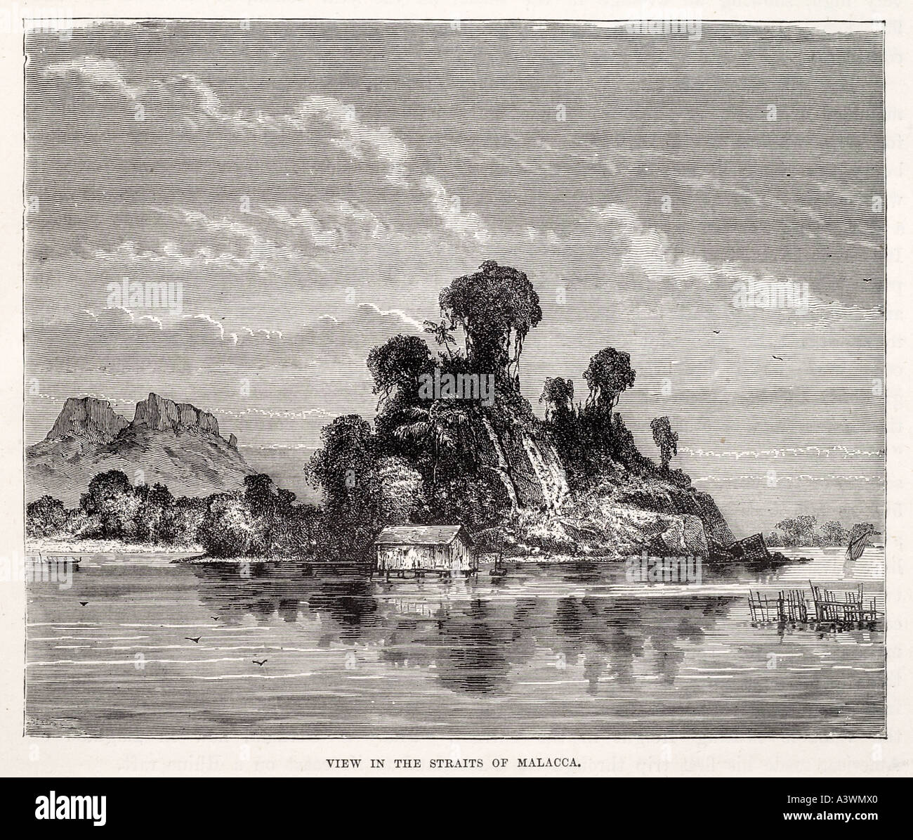 malacca strait Malaysia Melaka far east Fishing Boats river waterway ...