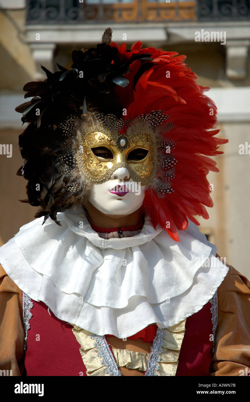 Colourful Traditional Venetian Masked person portrait Venice Venezia ...