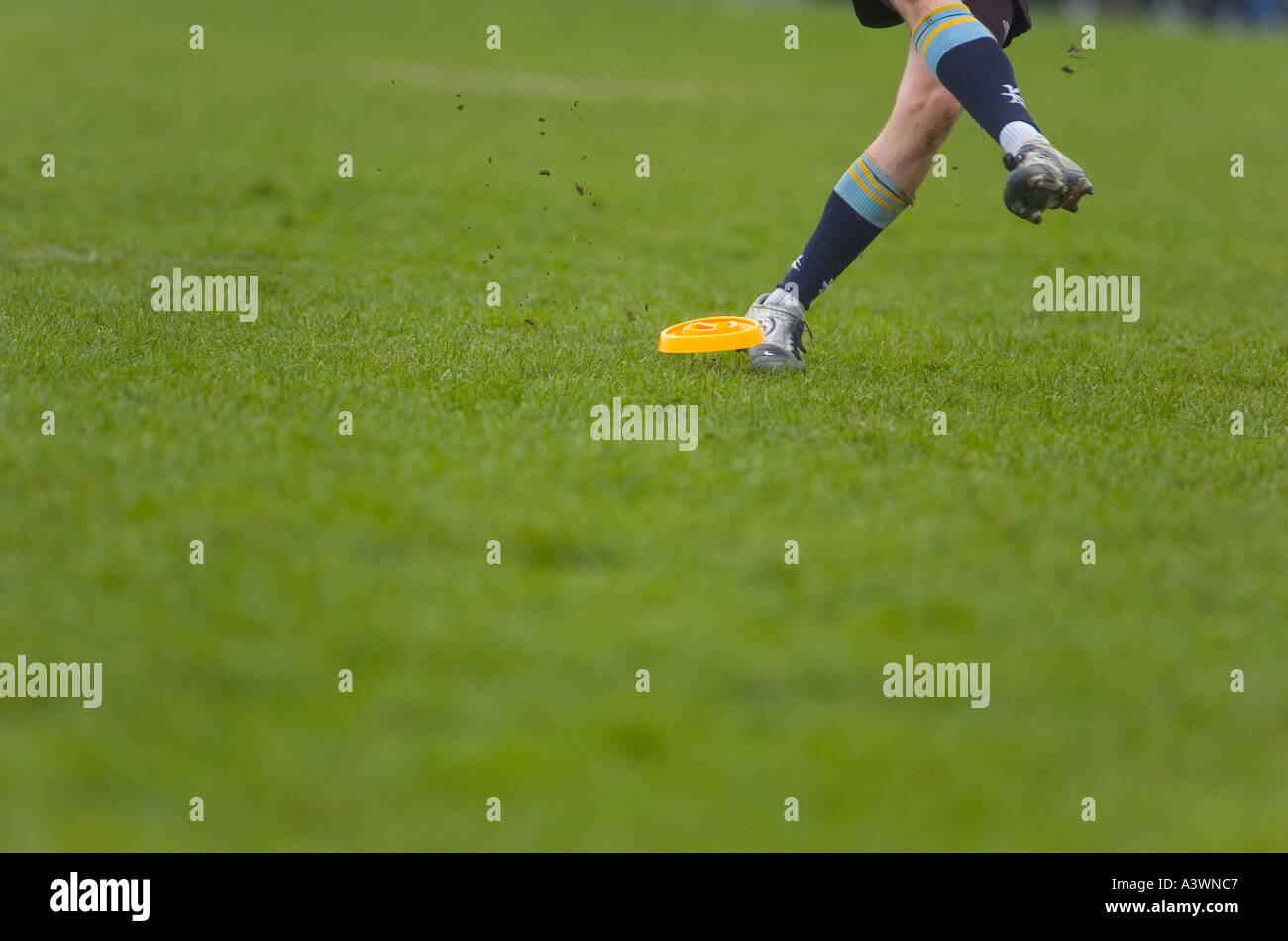 Conversion kick during rugby match hi-res stock photography and images ...