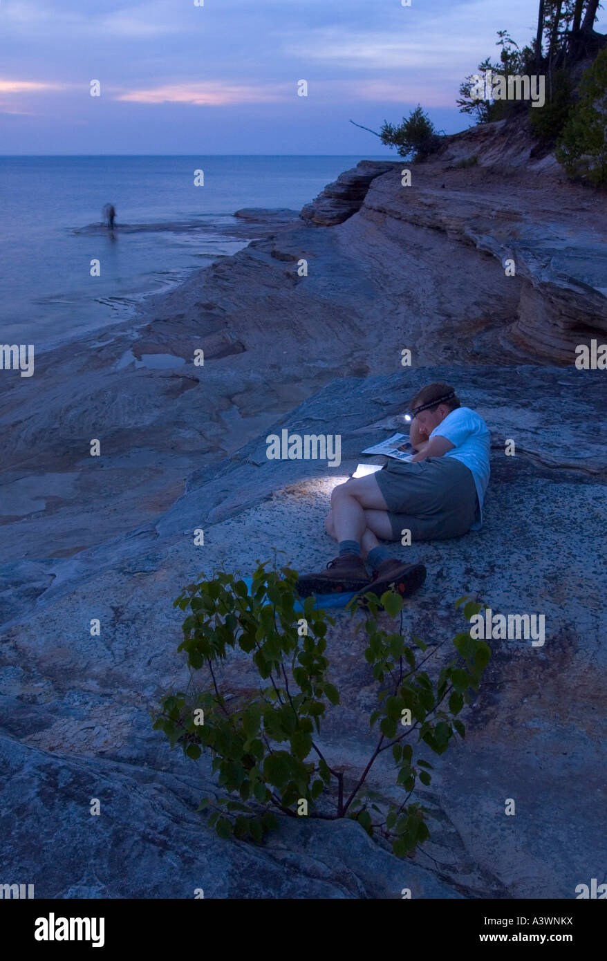 Backpacking Pictured Rocks National Lakeshore Stock Photo - Alamy