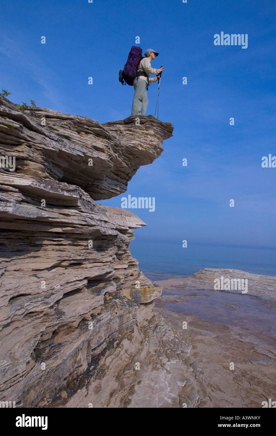 Backpacking Pictured Rocks National Lakeshore Stock Photo - Alamy