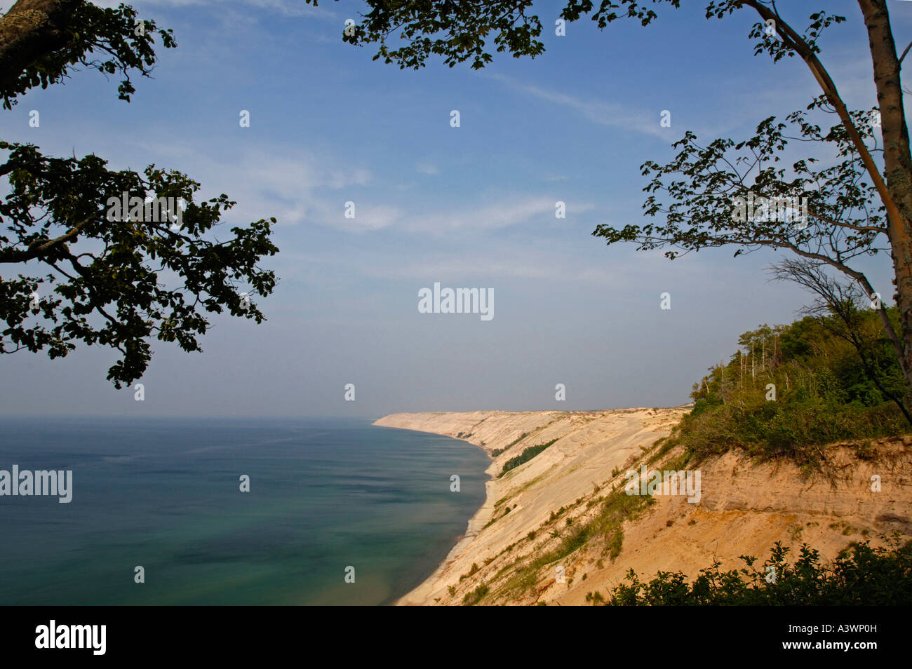 The Grand Sable Banks rise from Lake Superior near Grand Marais ...