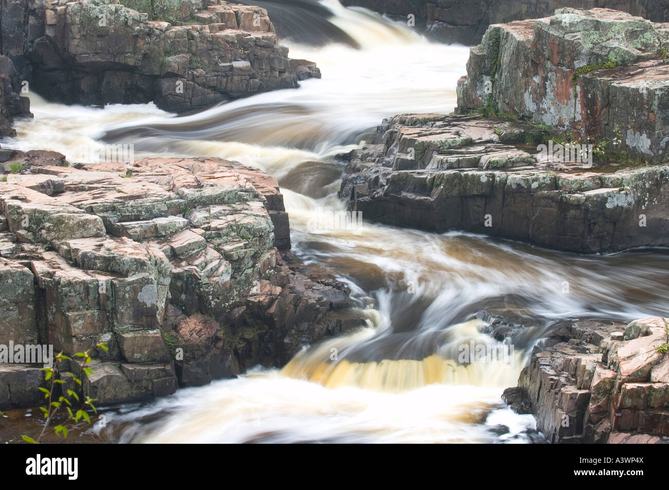The Eau Claire River cuts through rock at the Dells of the Eau Claire ...