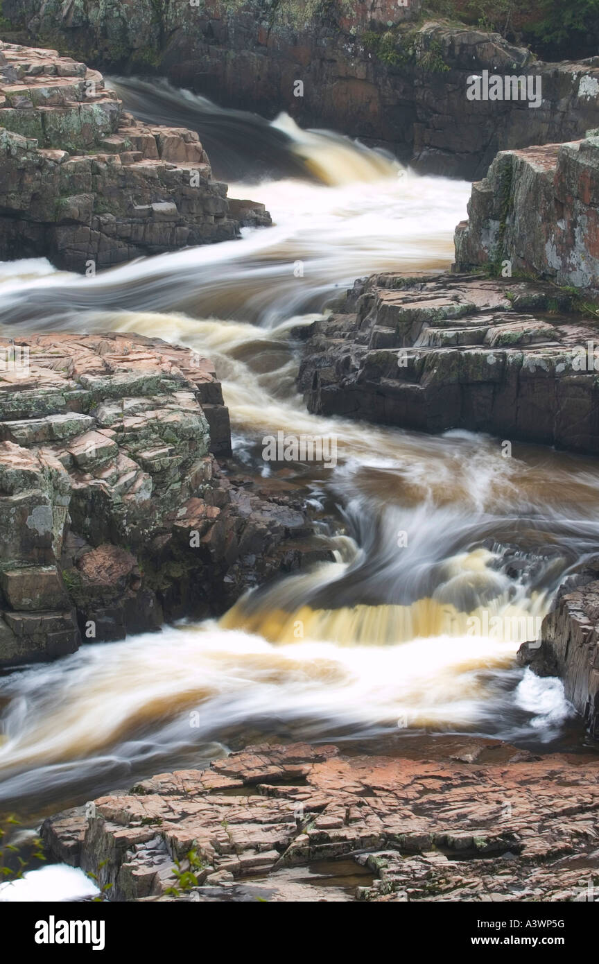 The Eau Claire River cuts through rock at the Dells of the Eau Claire ...