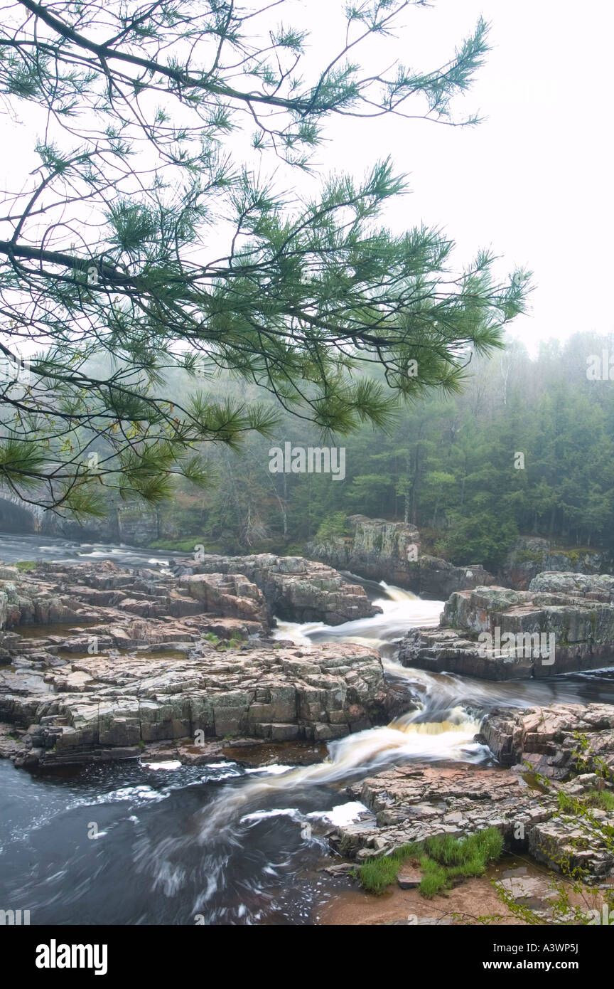 The Eau Claire River cuts through rock at the Dells of the Eau Claire ...