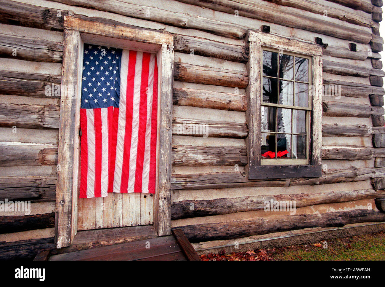 Early Log Cabin Flags Welcome Cabin Flag Etsy