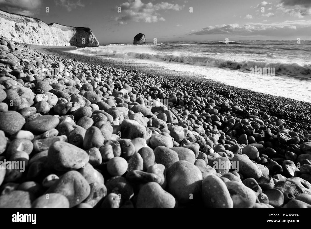 pebble beach Freshwater Bay Isle of Wight England UK Stock Photo - Alamy