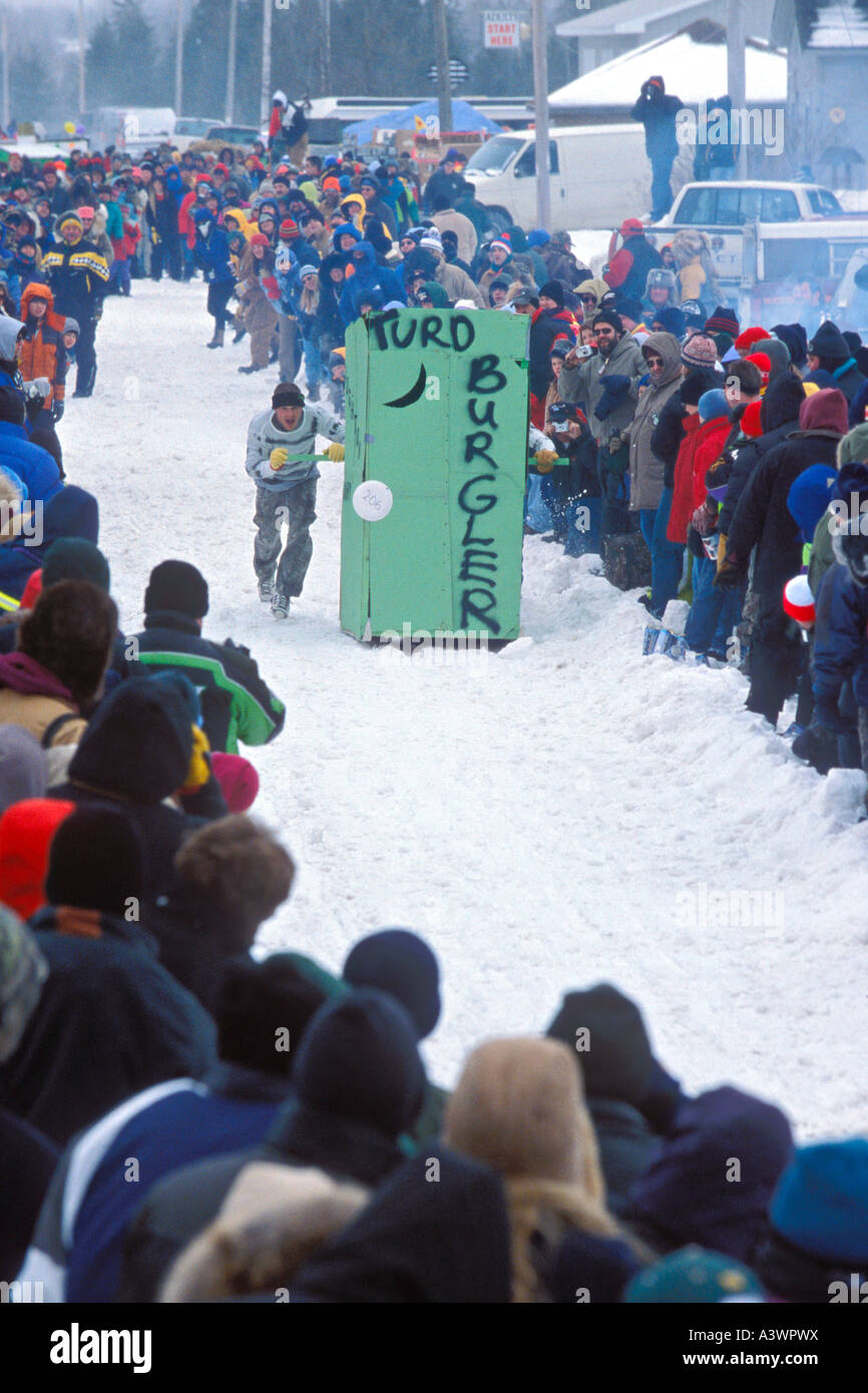 Trenary, Michigan Outhouse Races Stock Photo - Alamy