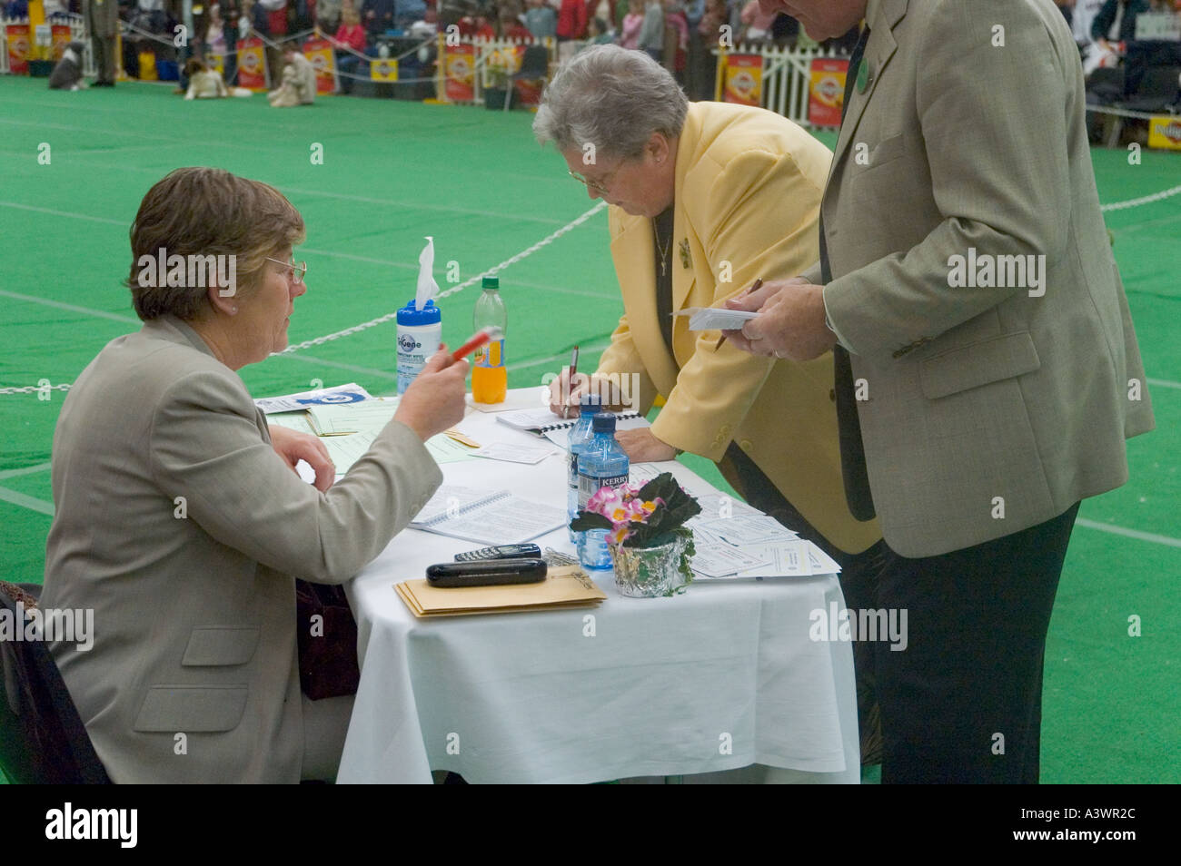 Dog judges at the annual two day dog show hosted by the Irish Kennel ...