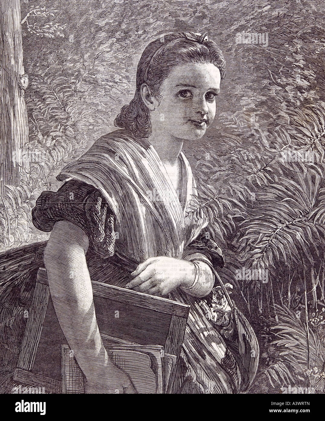 blackboard books pamphlet bag greenery plants flowers tree smile puff ...