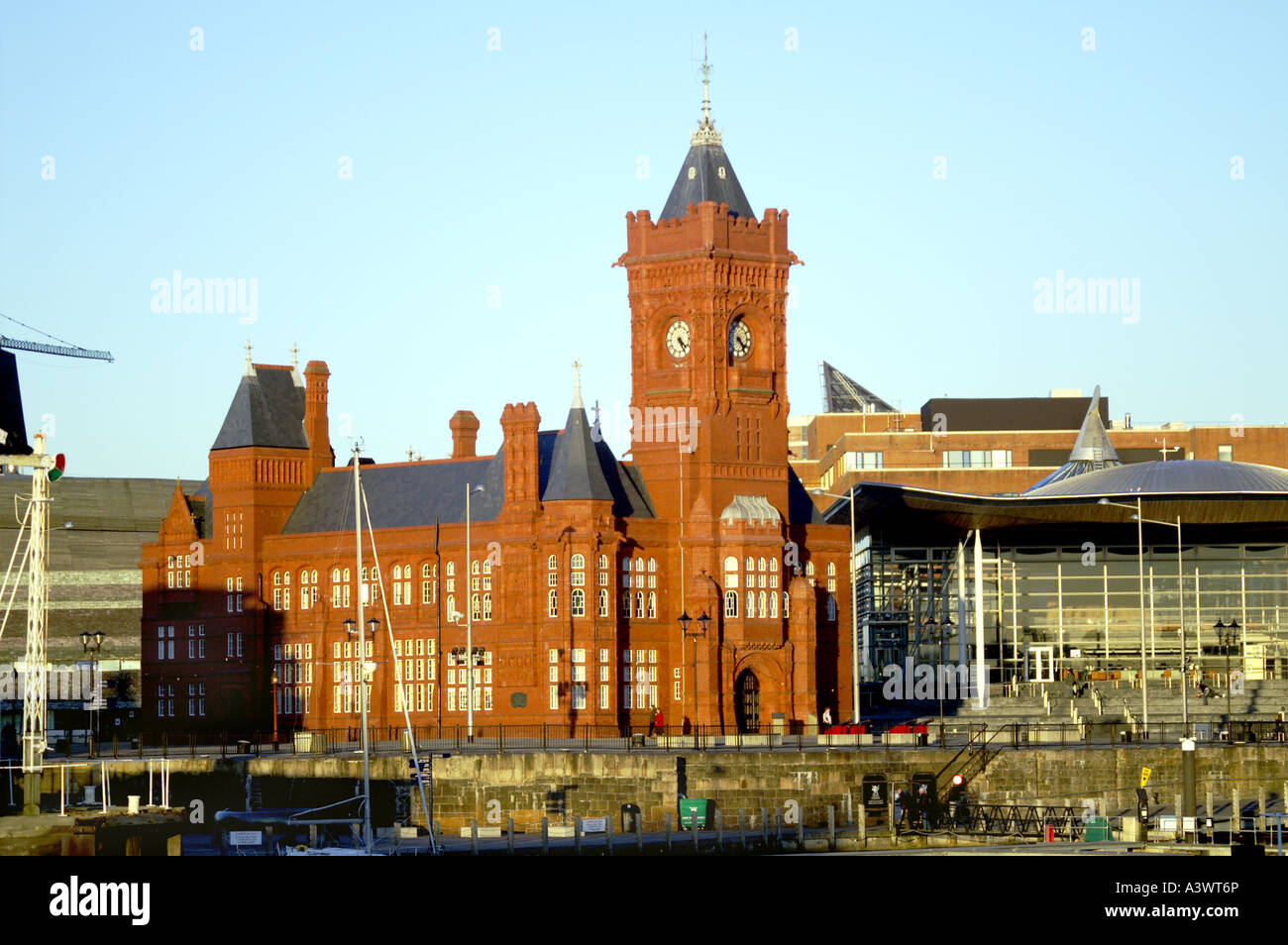 victorian pierhead building and senedd assembly building cardiff bay ...