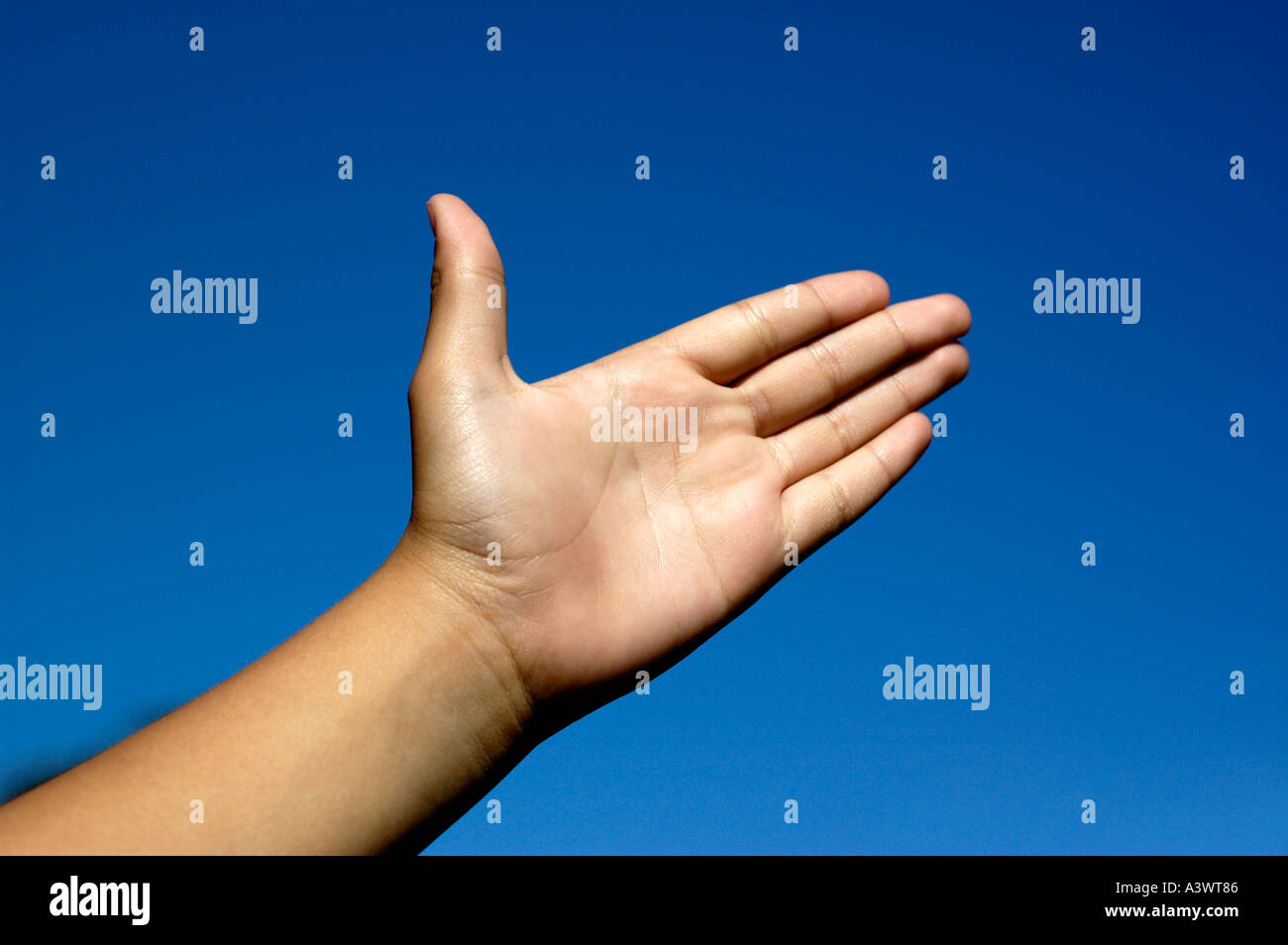 Extended man arm open palm hi-res stock photography and images - Alamy
