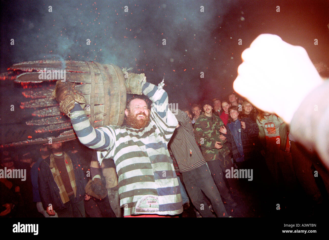 The Tar Barrels of Ottery St Mary in Devon UK Stock Photo - Alamy