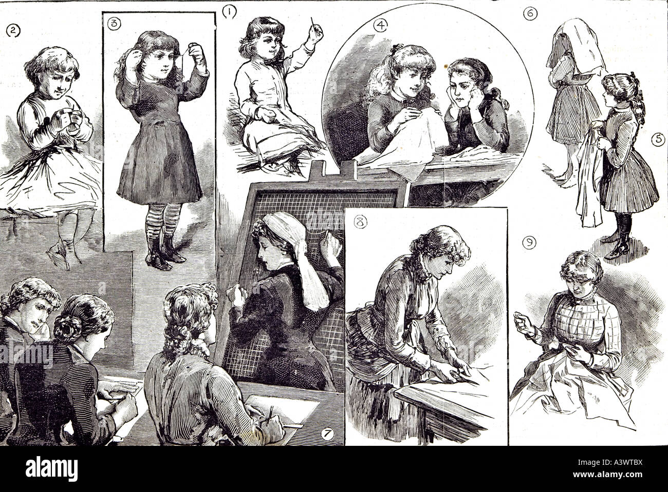 infants needle drill prepare to thread threading threaded apprentices ...