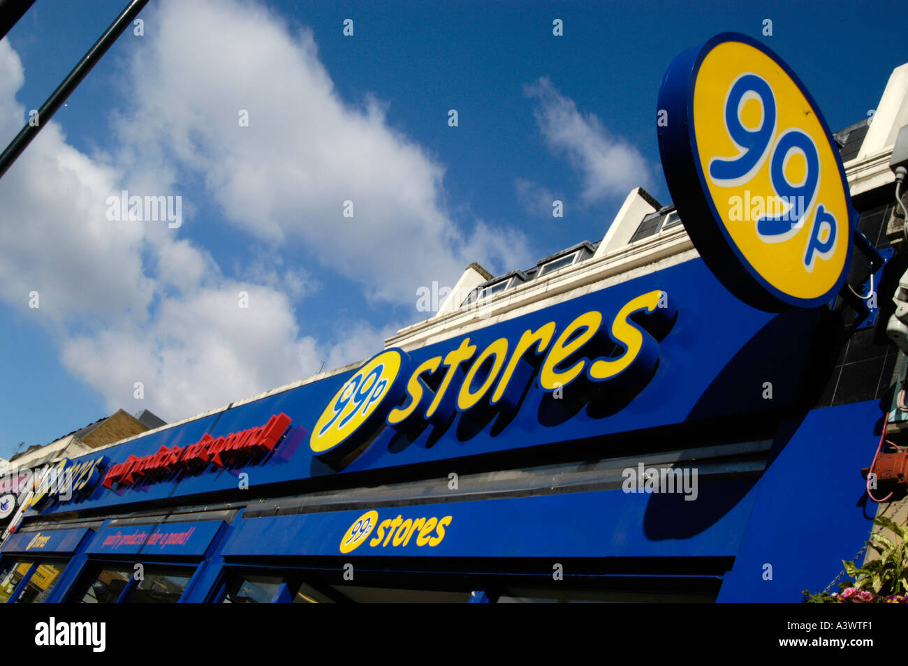 99p Stores London England Britain UK Stock Photo - Alamy