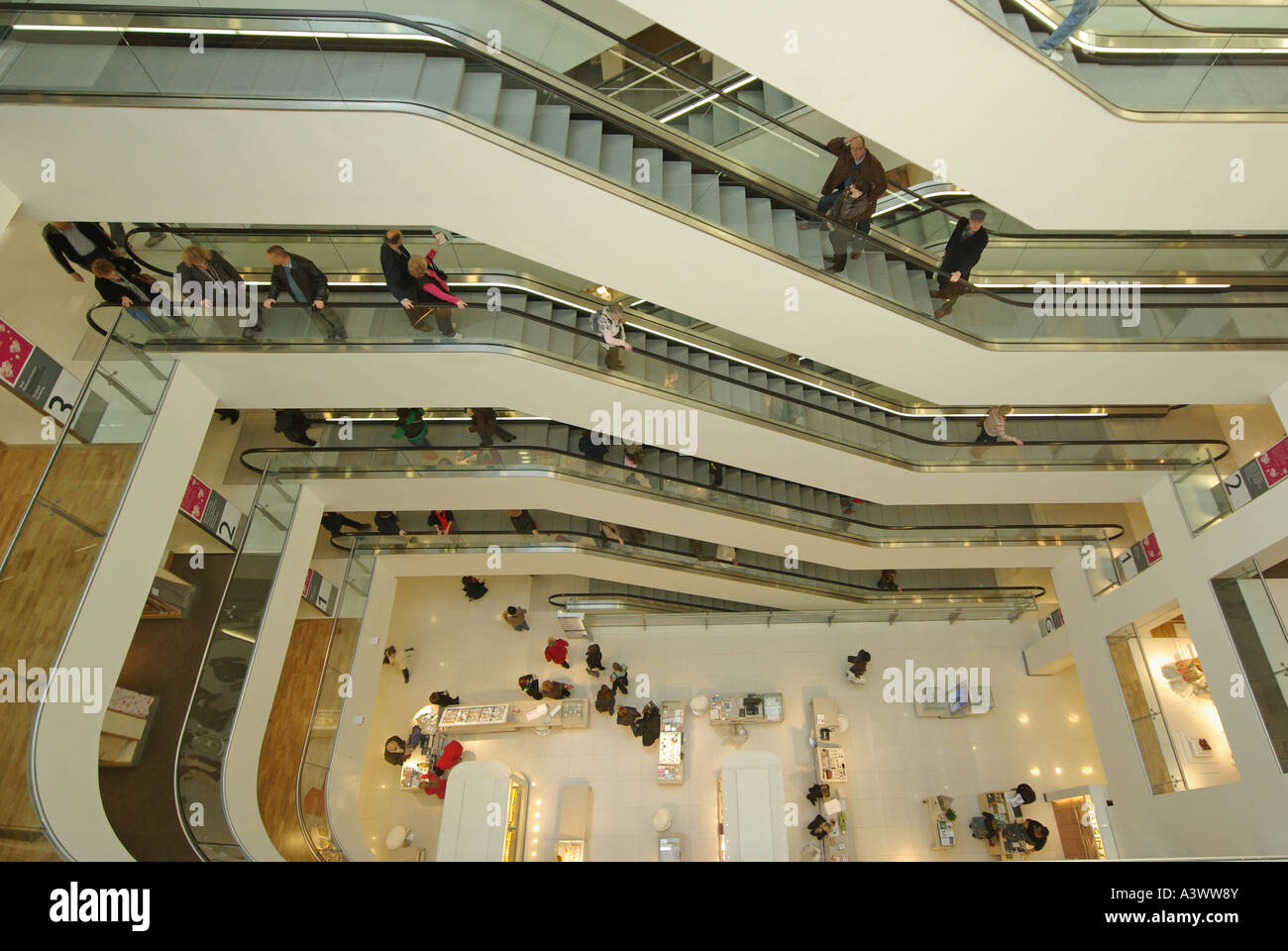 John Lewis Oxford Street department store retail business interior view ...