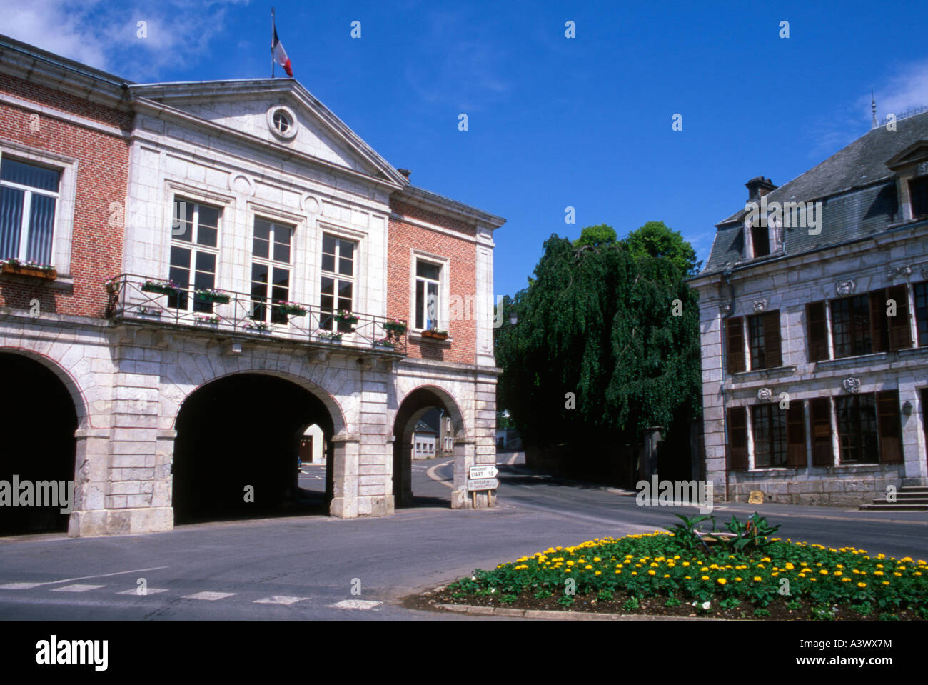 French Ardennes town of Signy l'Abbaye Stock Photo - Alamy