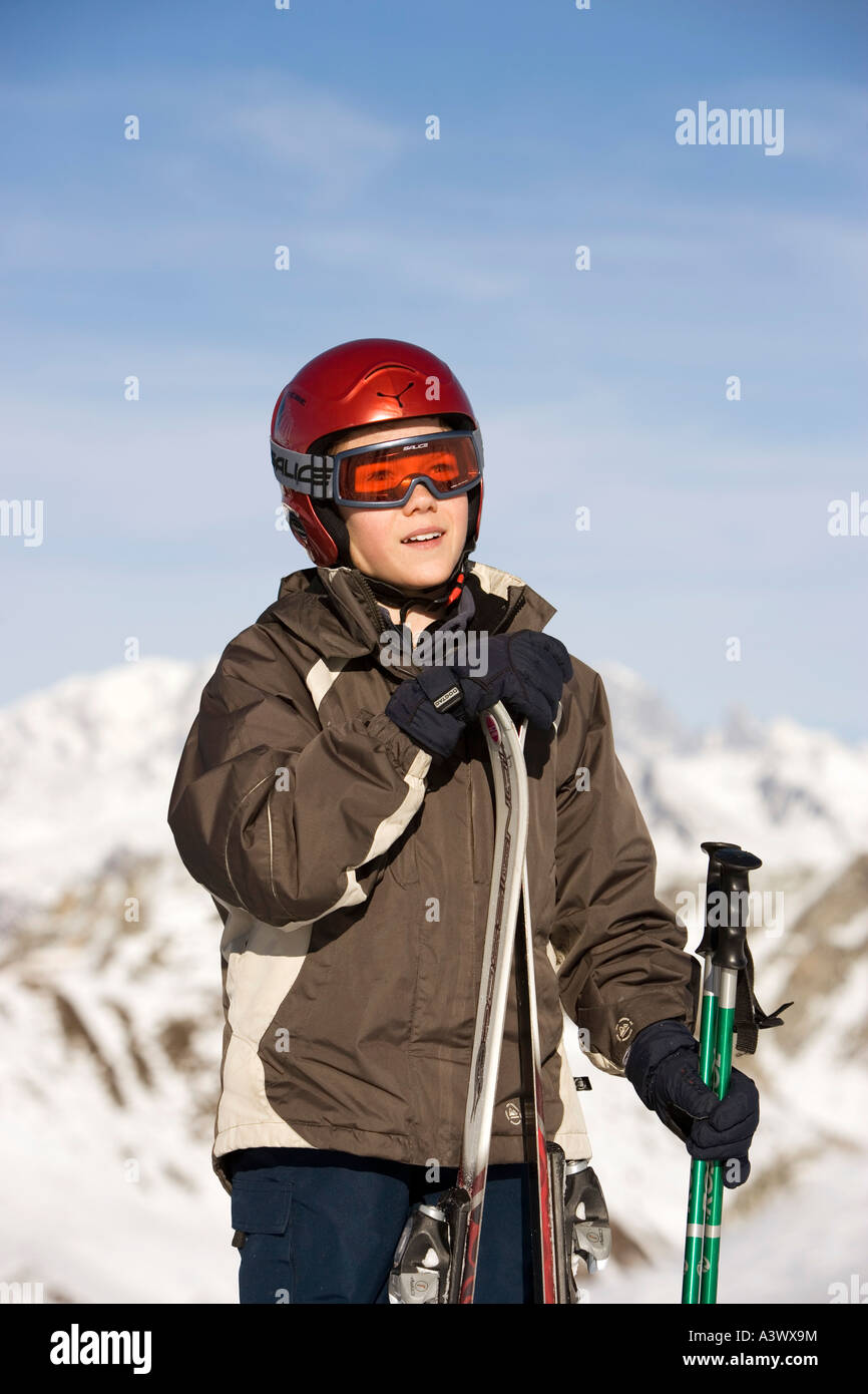 Boy wearing helmet goggles hi-res stock photography and images - Alamy