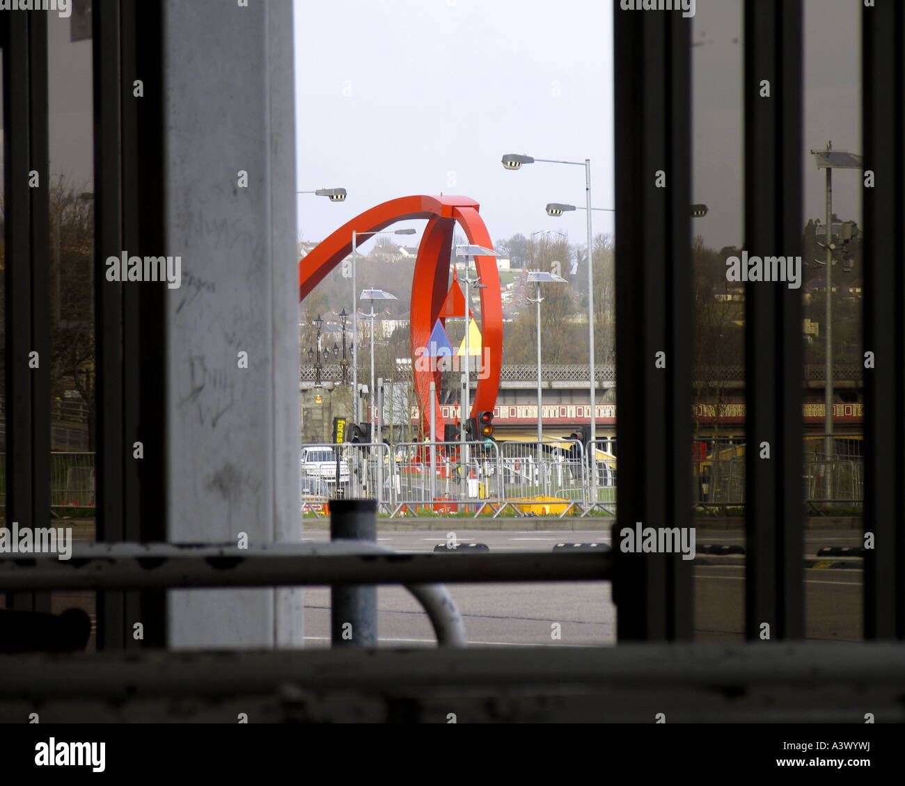 The Wave Sculpture Newport South Wales Stock Photo - Alamy