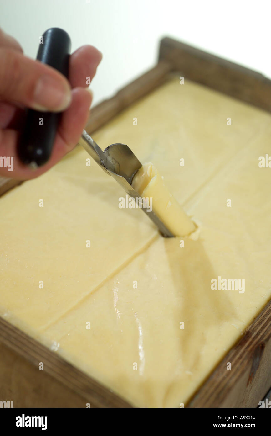 Cheese Making Pressing block Stock Photo - Alamy