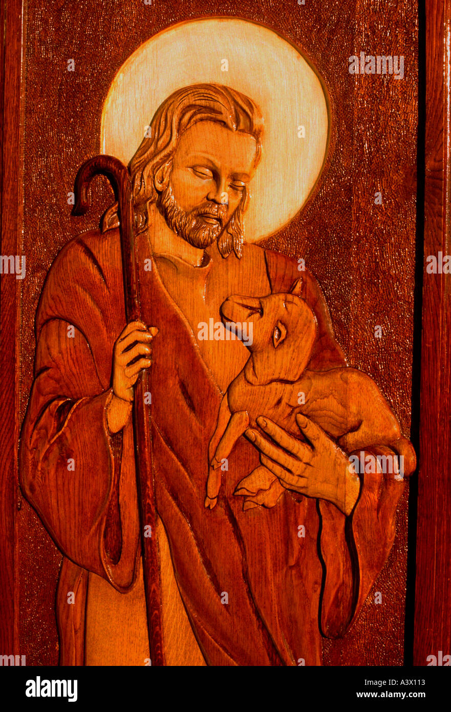 Close up of Jesus the Good Shepherd Coptic Orthodox Church. Burr Ridge ...