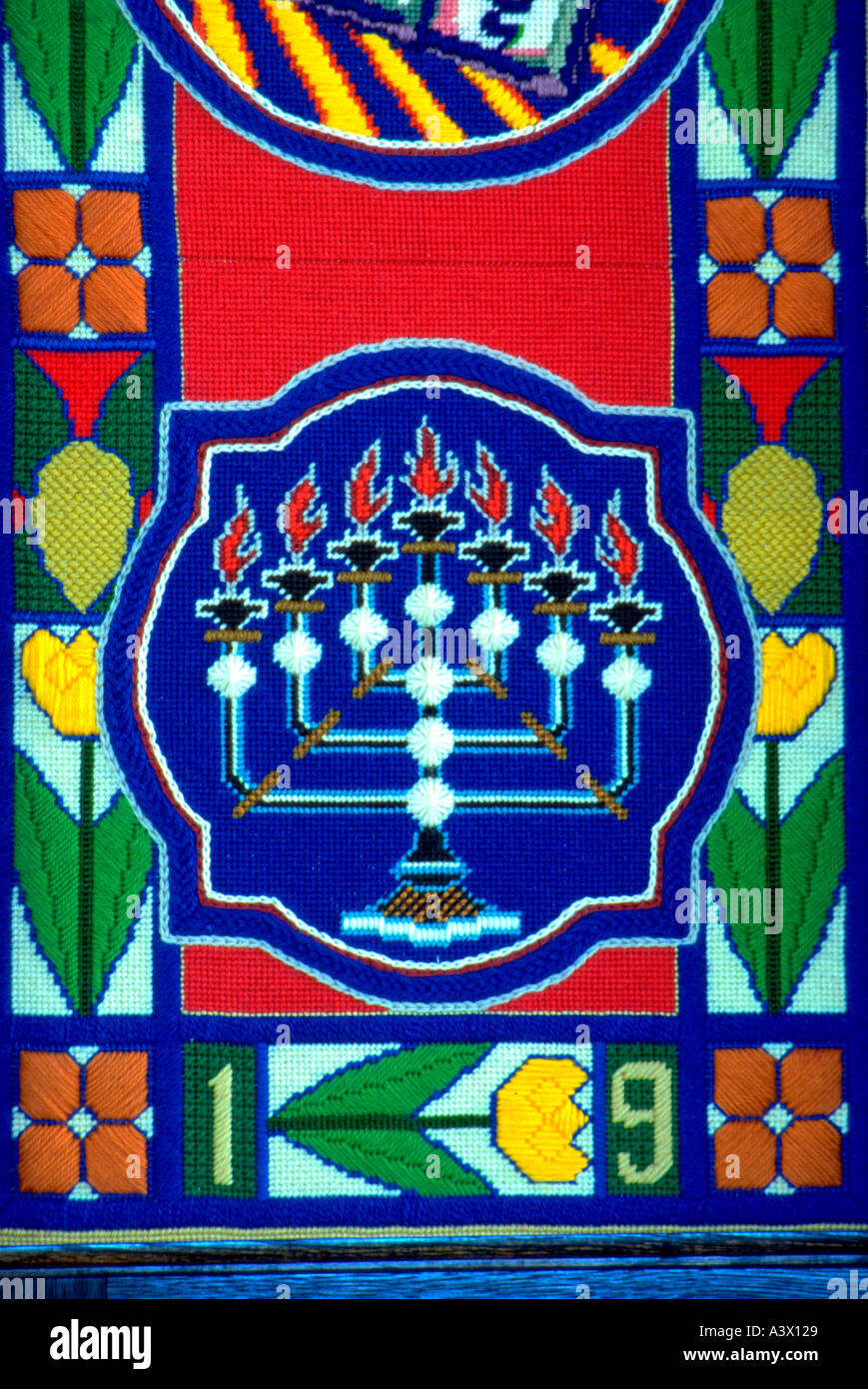 Menorah tapestry celebrating the seven days of creation Olivet Church ...