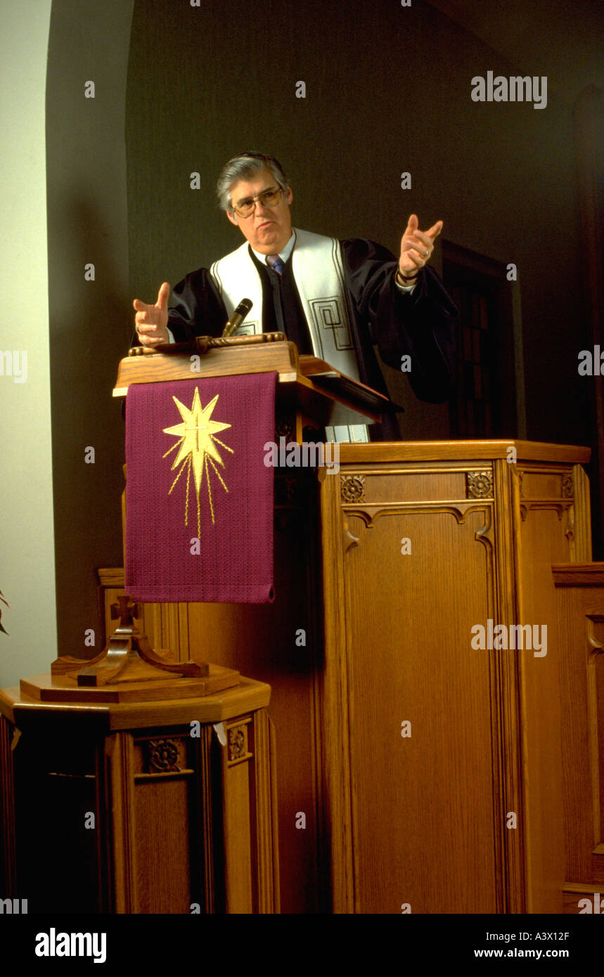 Pastor pulpit hi-res stock photography and images - Alamy