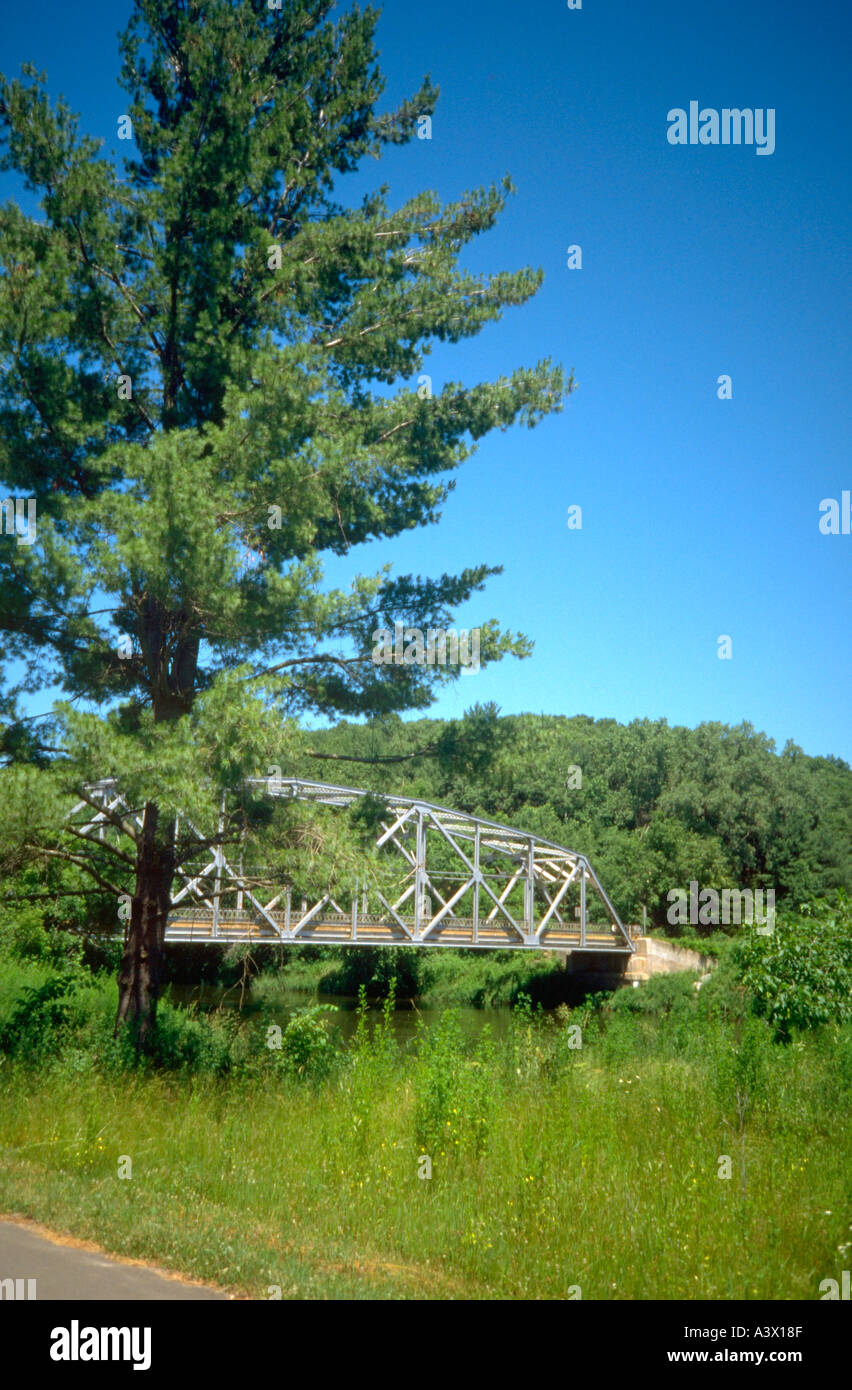 Chippewa River trestle bridge on the Red Cedar Bike Trail. Dunnville ...