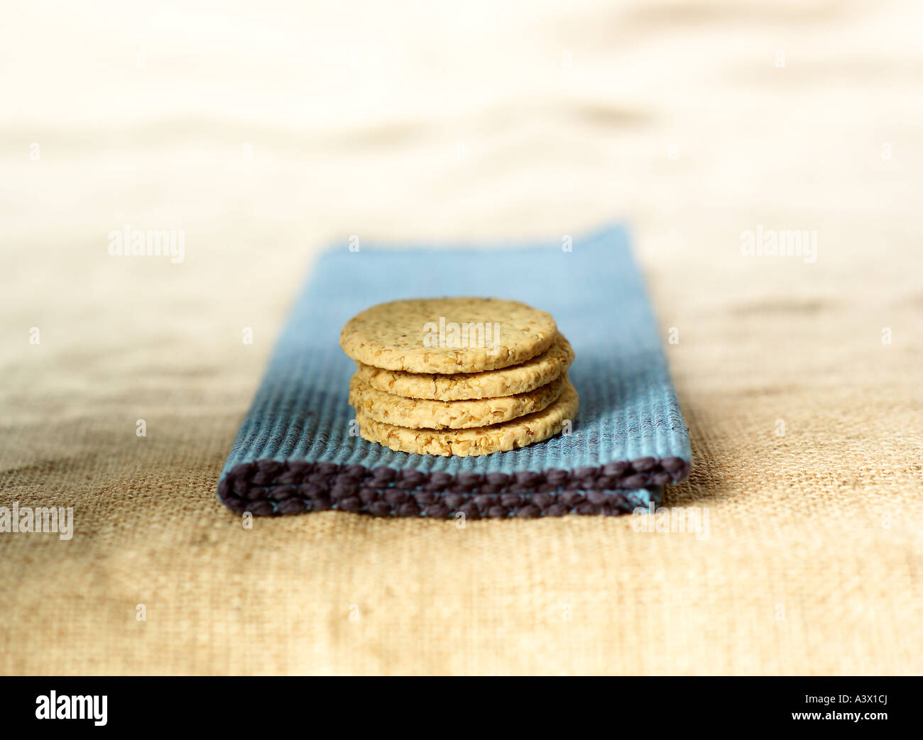 Cheese Biscuits Crackers served as a tower Stock Photo - Alamy