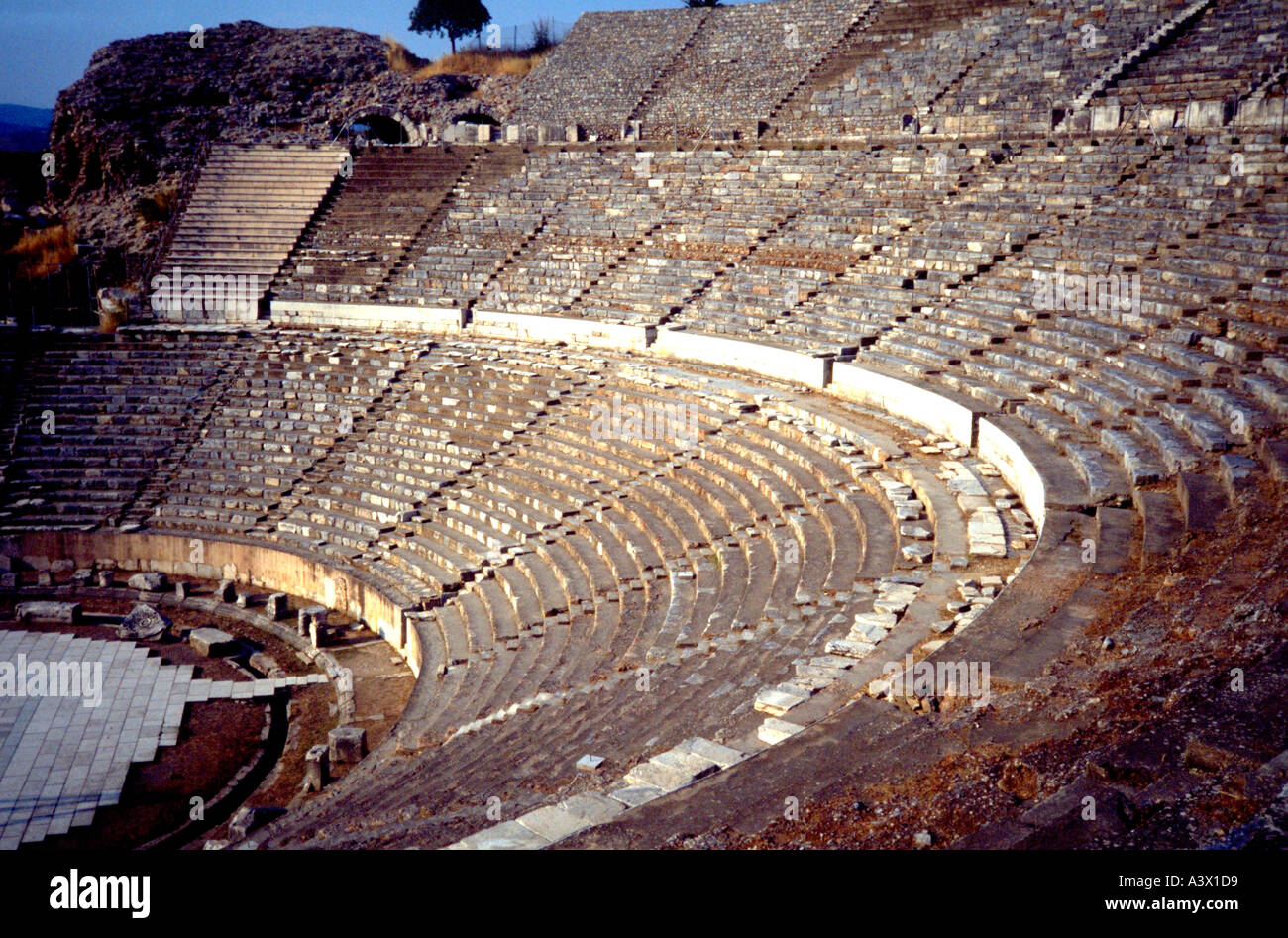 Ruins of amphitheater which held 24,000 people with excellent acoustics ...