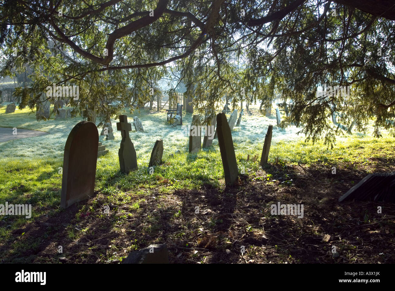 Little Hereford Church graveyard Stock Photo - Alamy