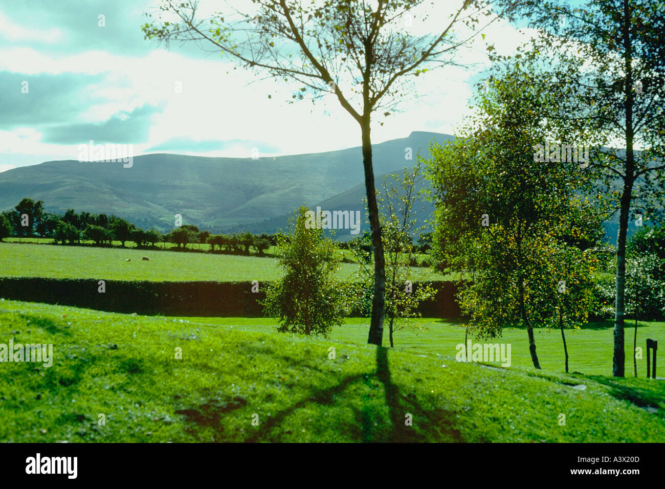 The green hills of the Welsh countryside. Wales Brecon Beacons Stock ...