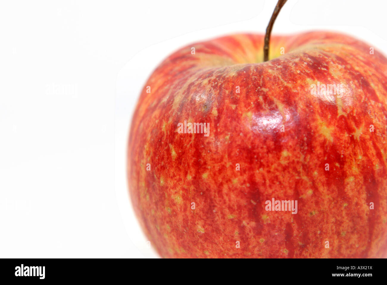 partial view of a red apple isolated over white Stock Photo - Alamy