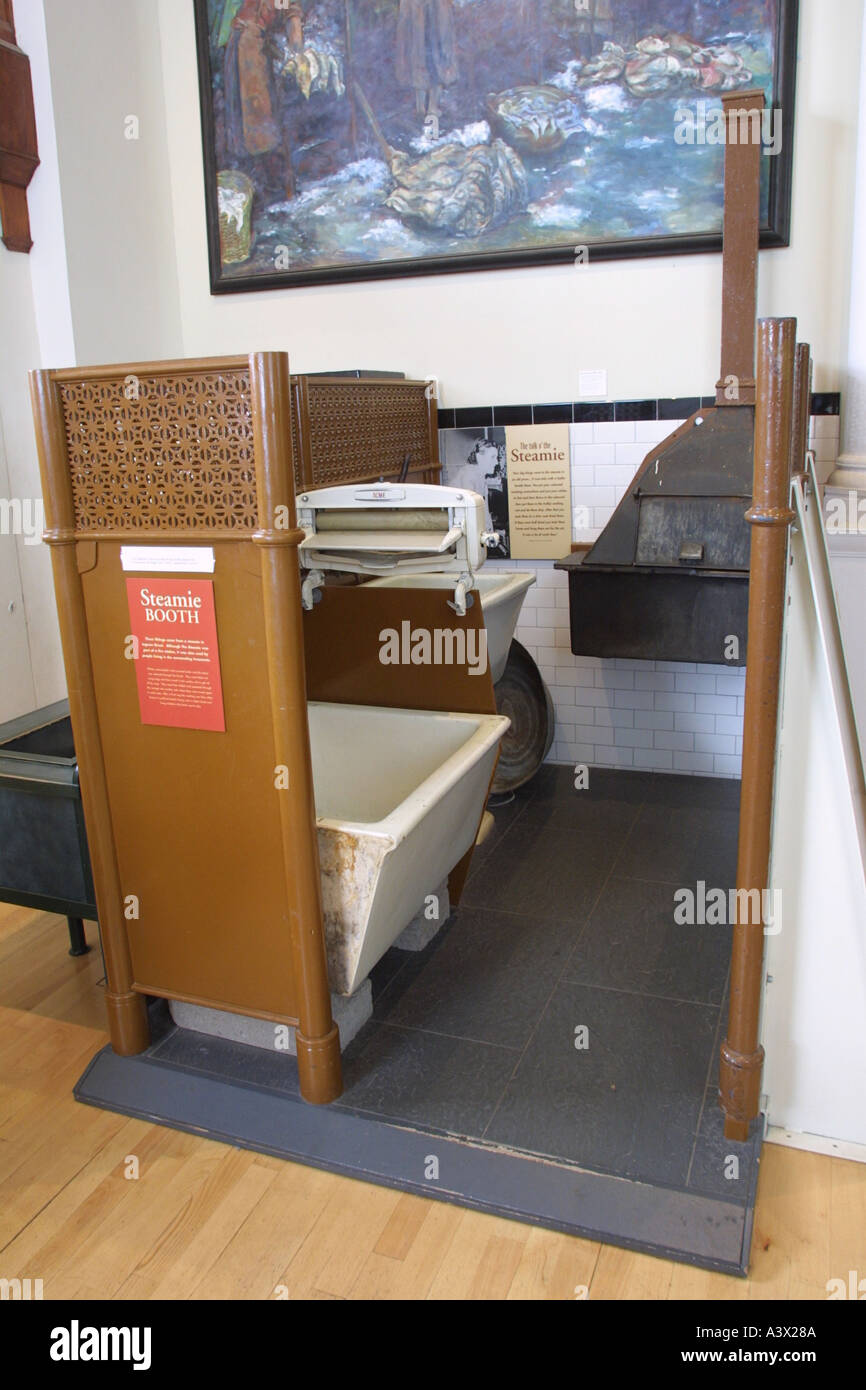 Steamie booth at The Peoples Palace Museum in Glasgow Green Scotland ...