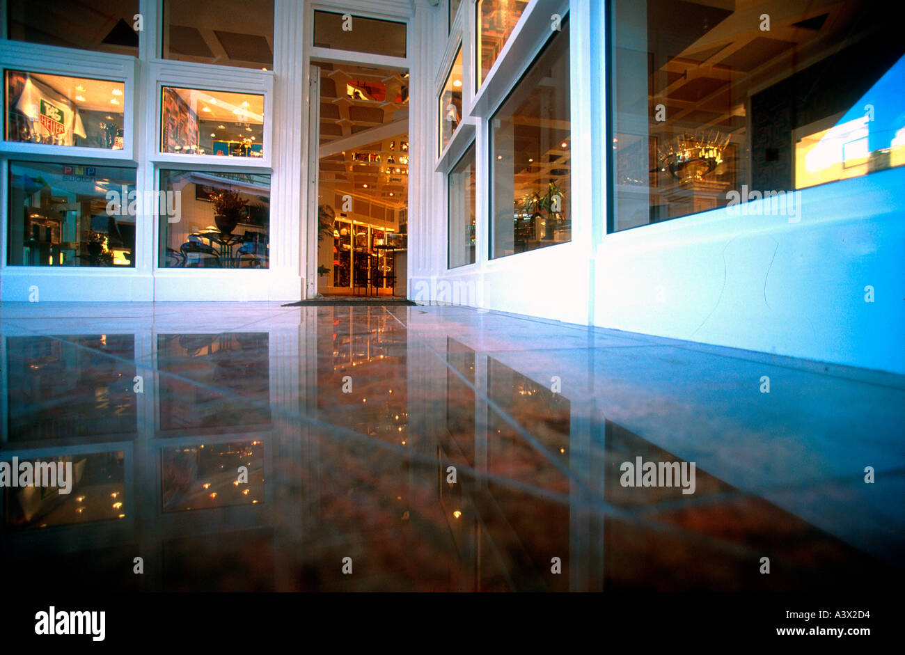 Polished stone entrance to upscale shop St Barts Stock Photo - Alamy