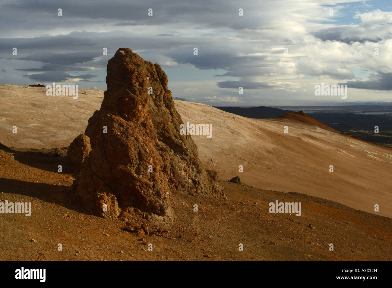 Geothermally active region near Myvatn in Iceland Sulphur rich rock ...