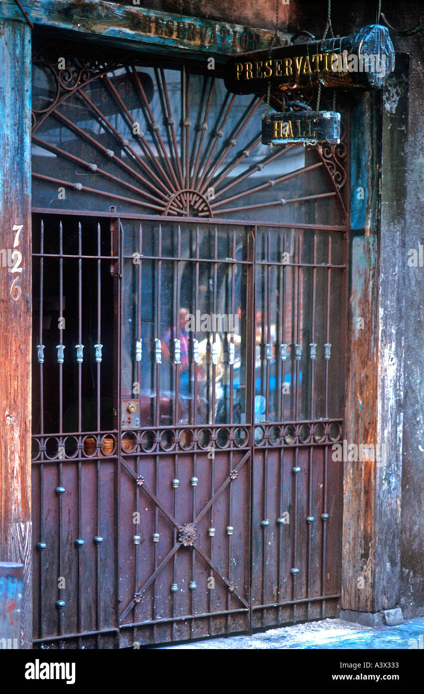 Preservation Hall jazz venue New Orleans Louisiana USA Stock Photo - Alamy