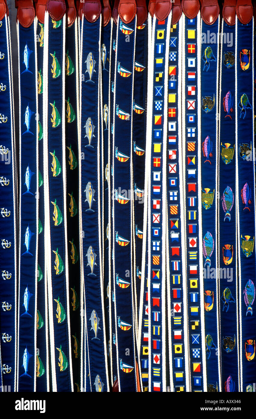 Decorative nautical belt display USA Stock Photo - Alamy