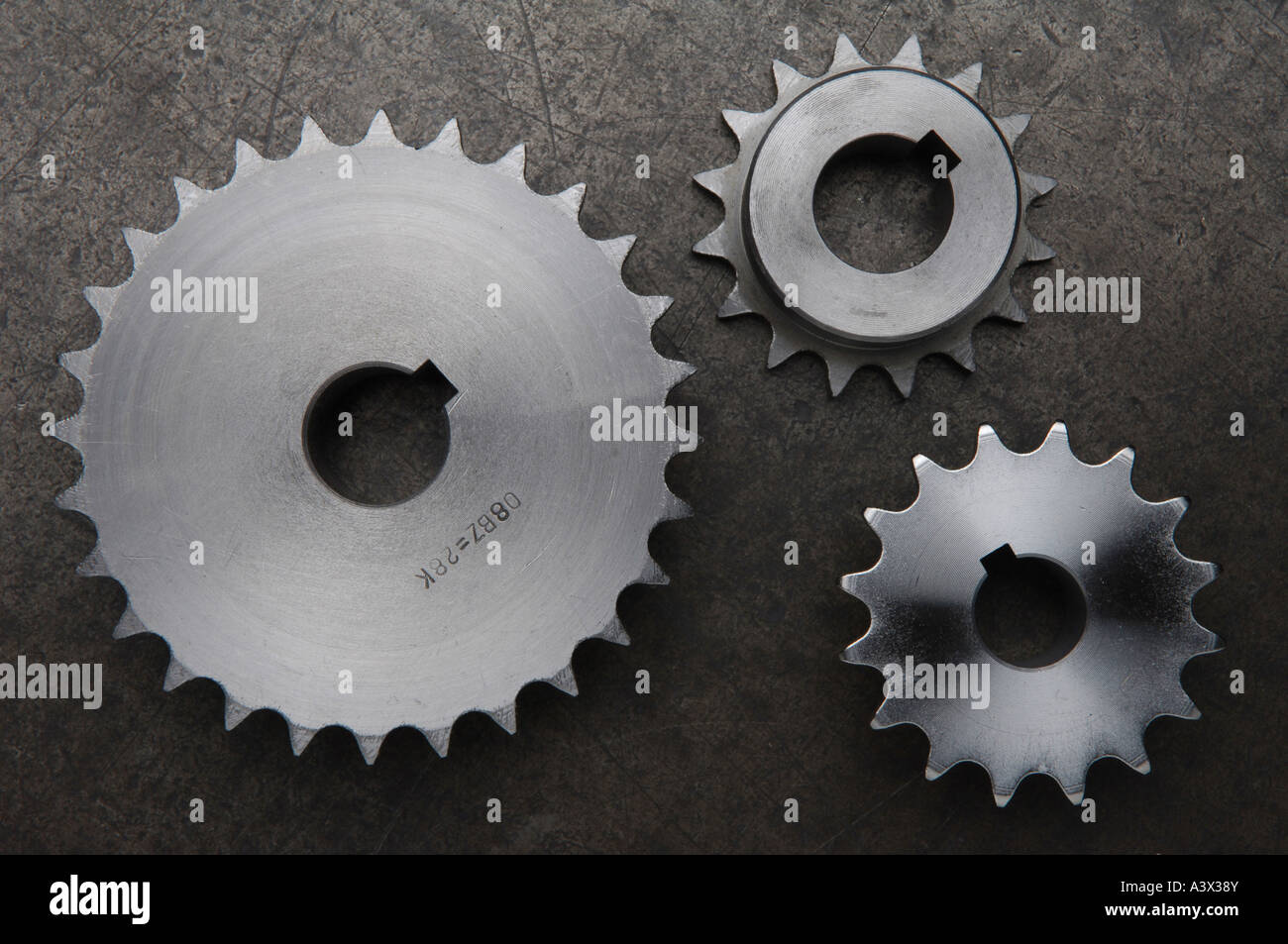 Pinion´s made of stainles steel Stock Photo - Alamy