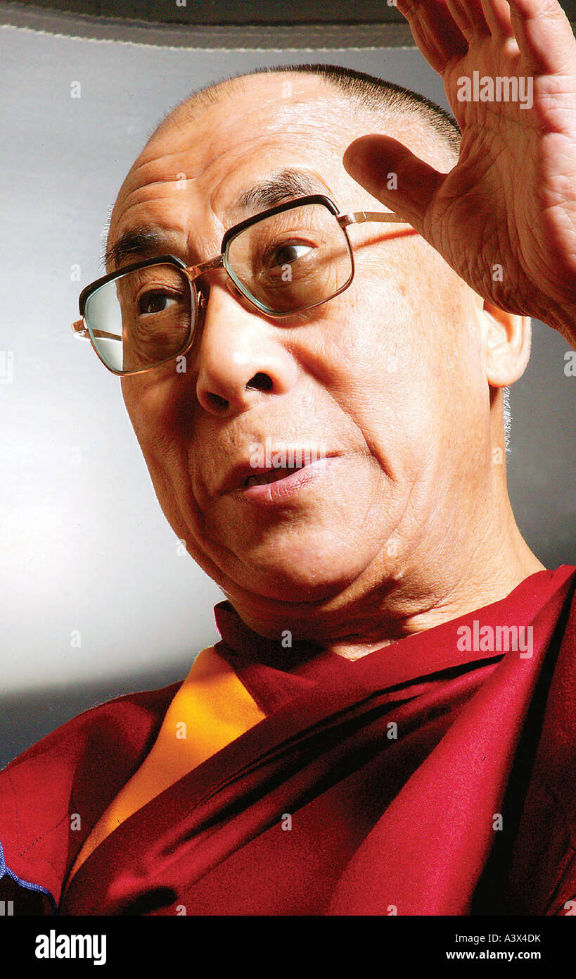His Holiness the 14th Dali Lama of Tibet during a walkabout on his last ...