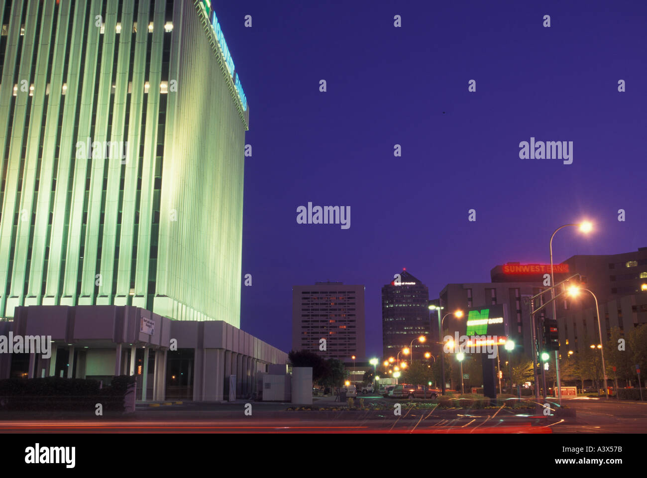 Albuquerque night downtown hi-res stock photography and images - Alamy